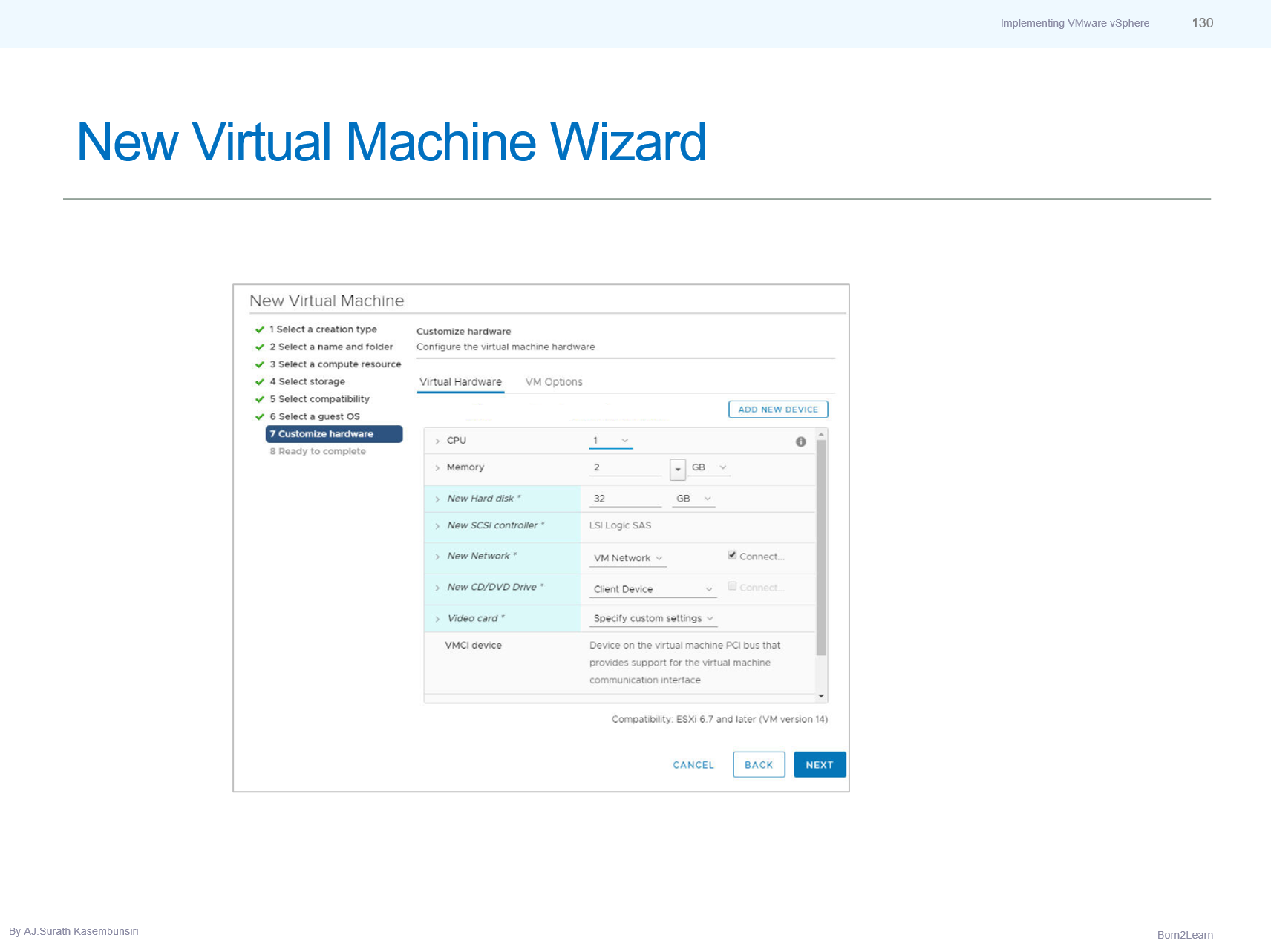 Course: Implementing VMware vSphere v.7 (Install, Config, Manage) — Born2Learn