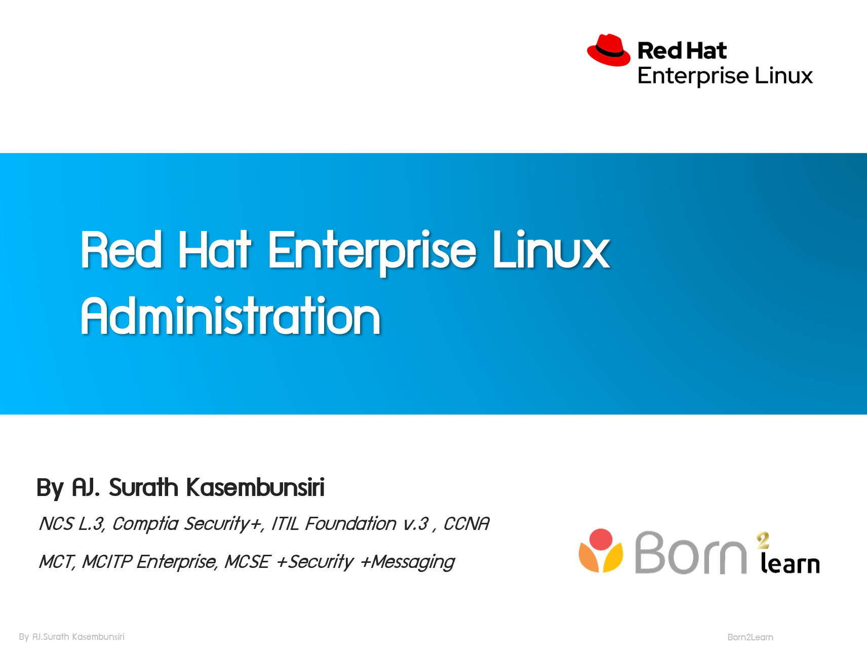 อบรม Red Hat Enterprise Linux Admin — Born2Learn