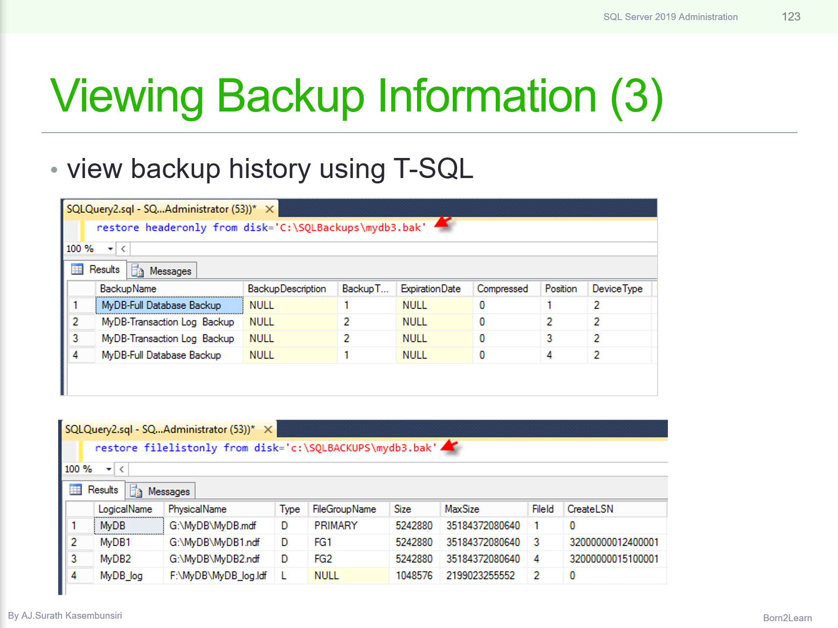 อบรม SQL Server สำหรับผู้ดูแลระบบ — Born2Learn