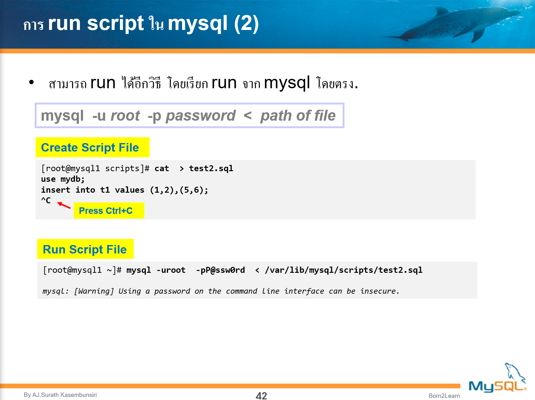 อบรม MySQL สำหรับ DBA — Born2Learn