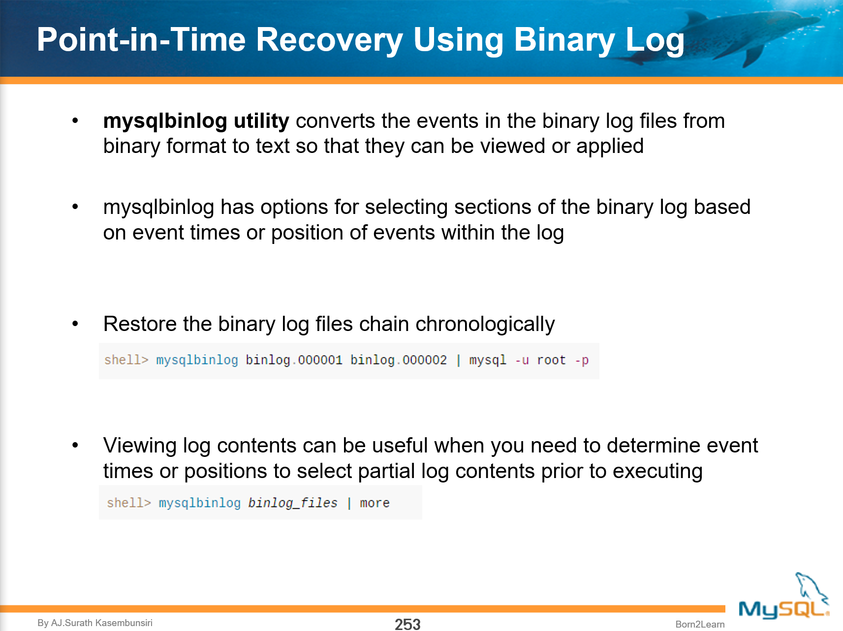 อบรม MySQL สำหรับ DBA — Born2Learn