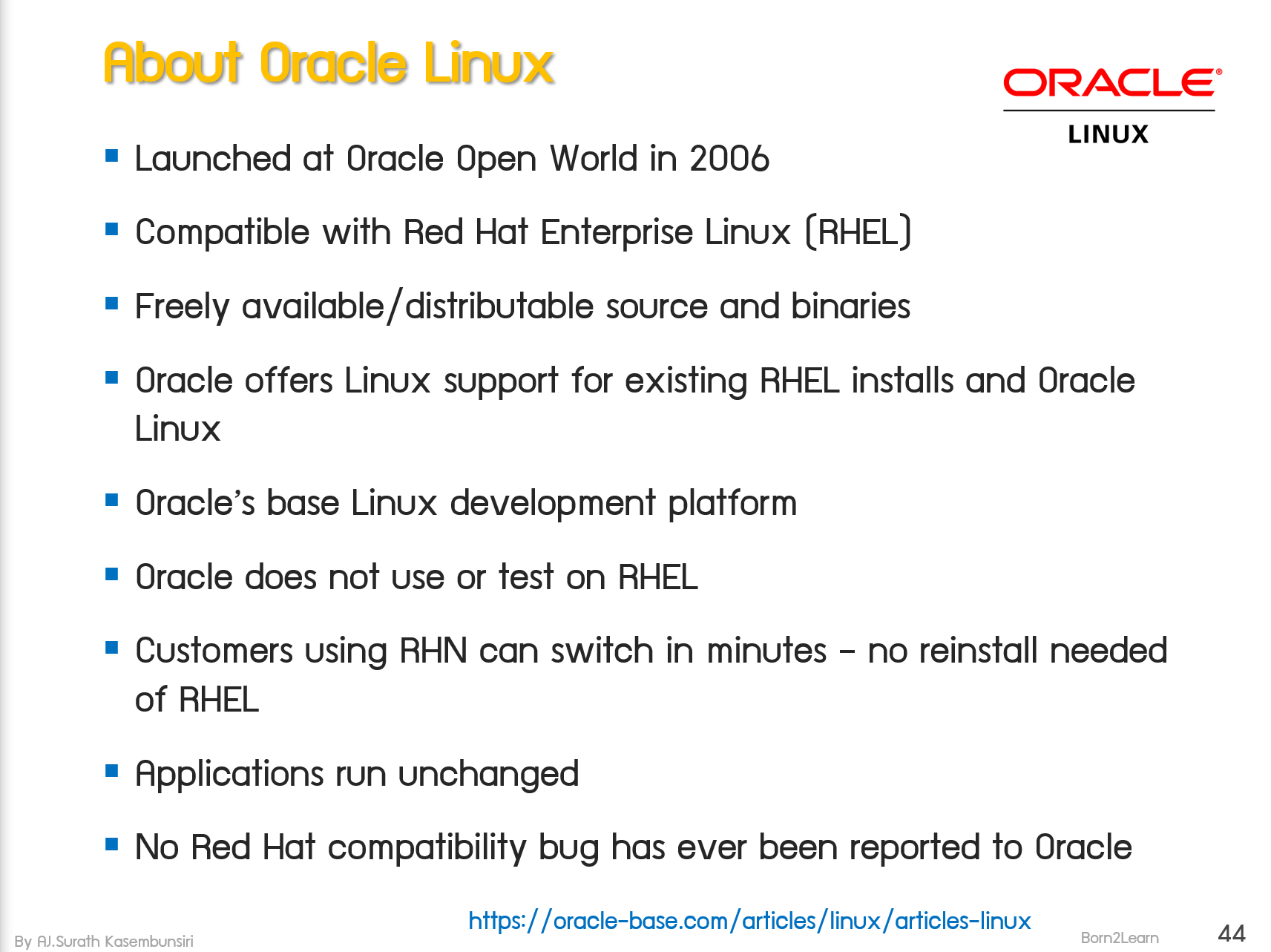 อบรม Oracle Database สำหรับ DBA มืออาชีพ — Born2Learn