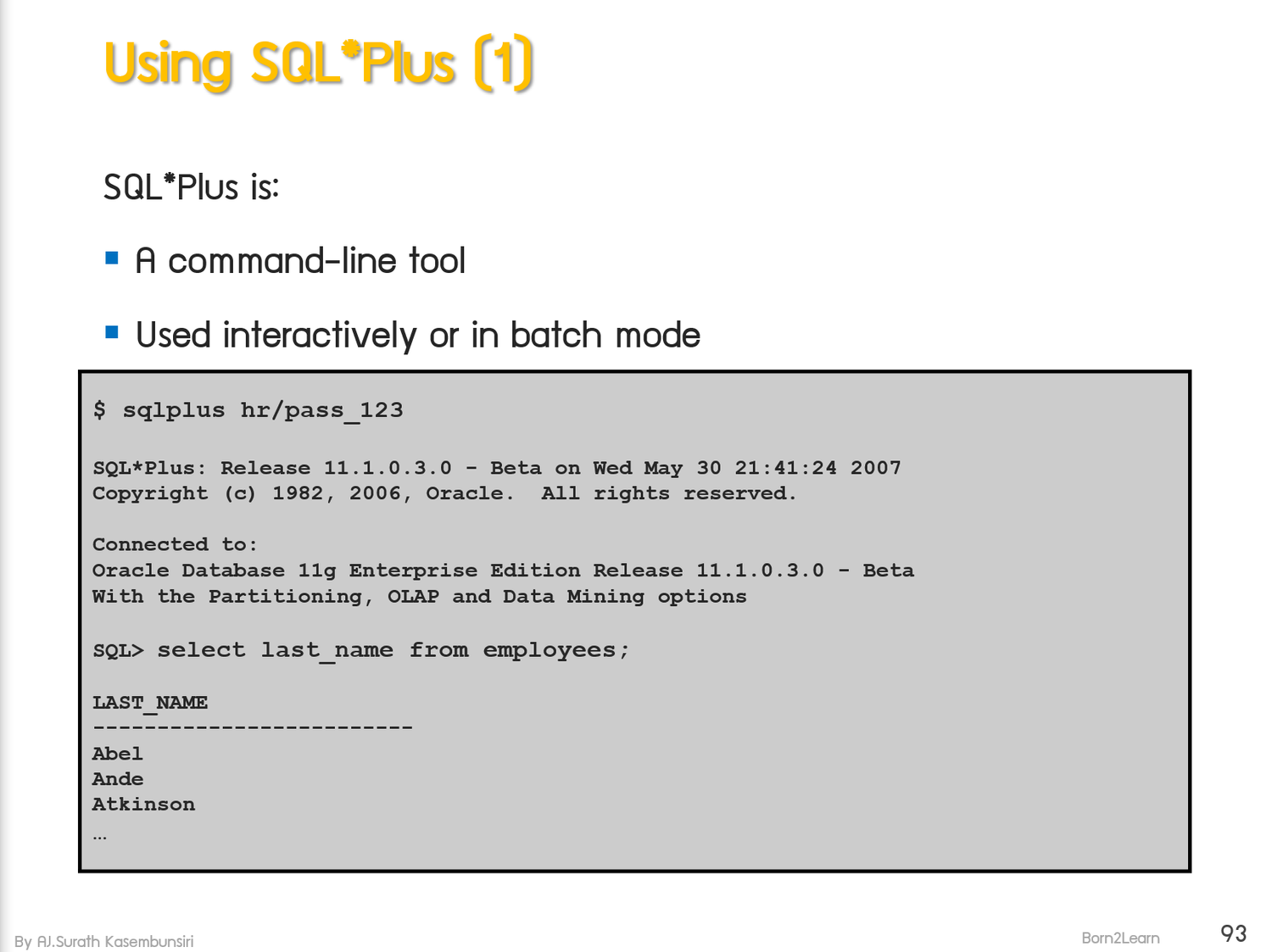 อบรม Oracle Database สำหรับ DBA มืออาชีพ — Born2Learn