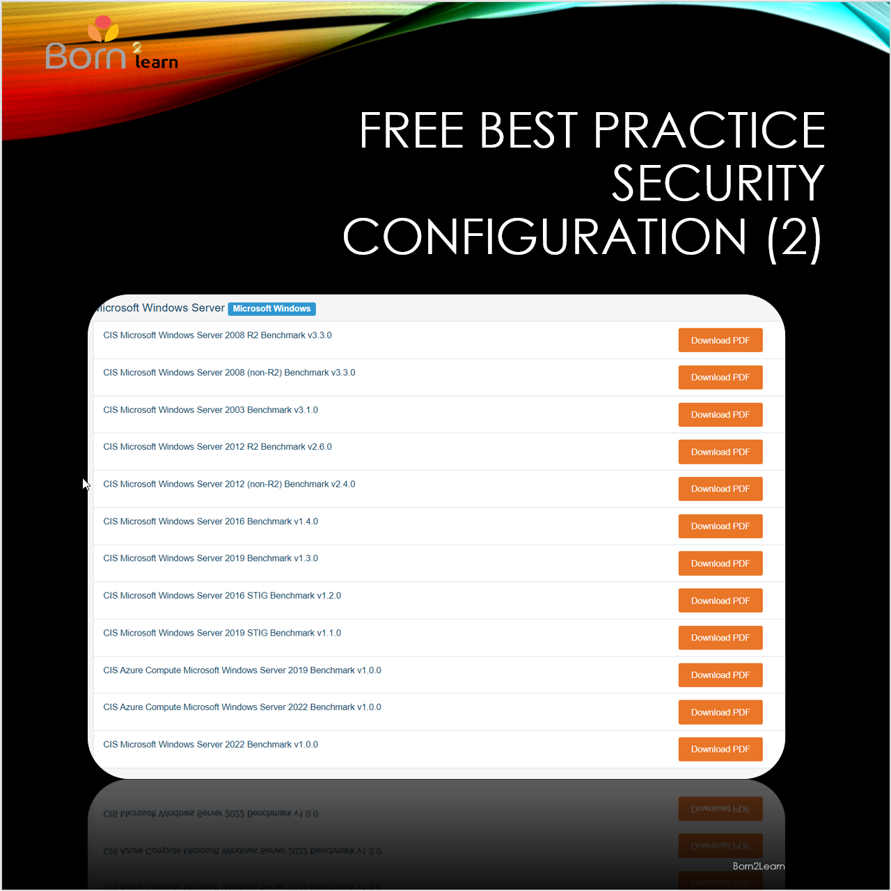 Free Best Practice Security Configuration — Born2Learn