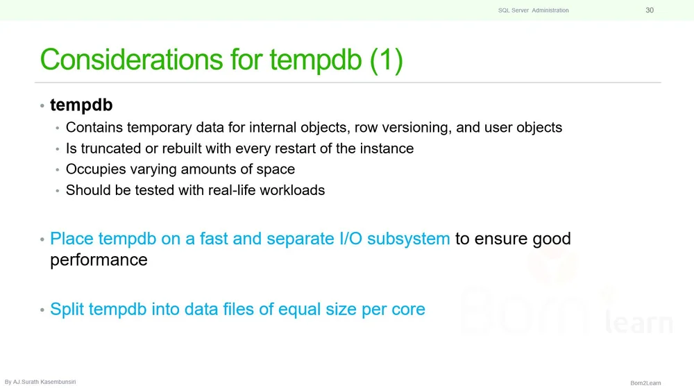 อบรม SQL Server สำหรับผู้ดูแลระบบ — Born2Learn
