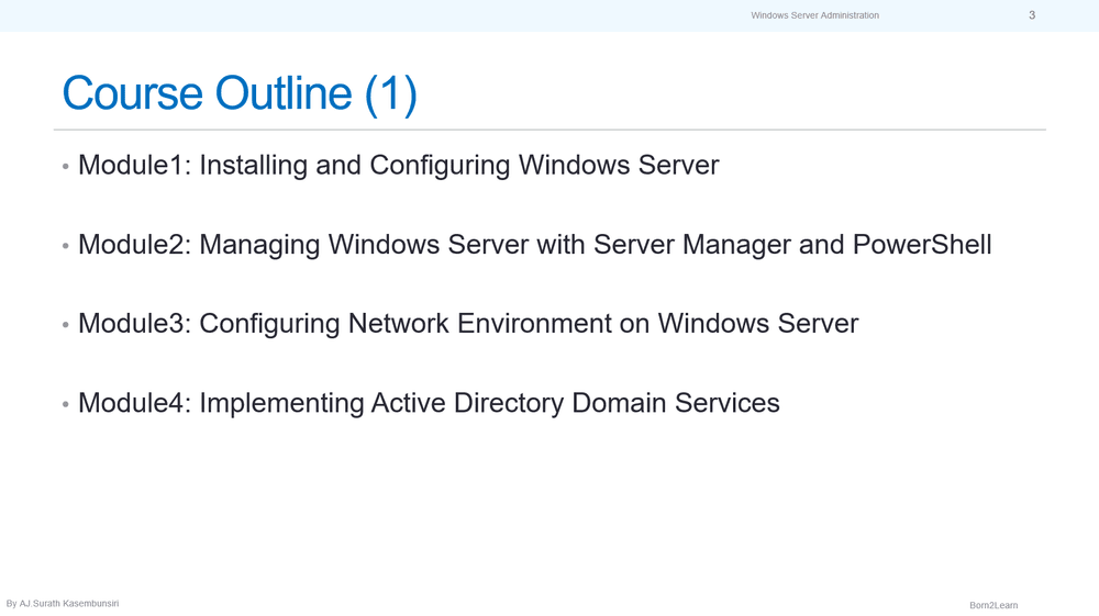 อบรม windows server — Born2Learn