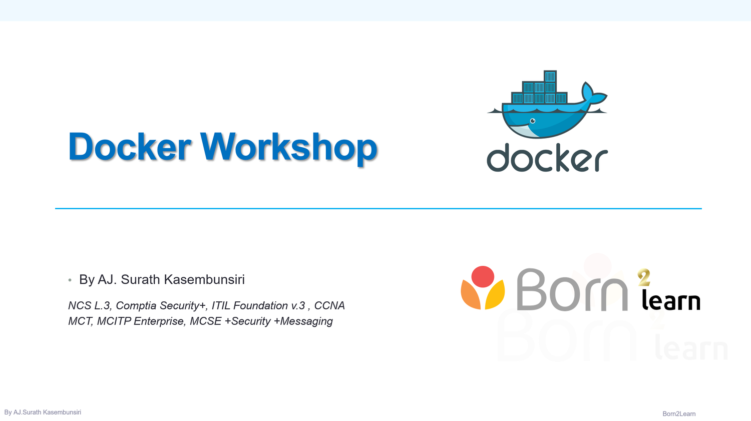 อบรม Docker สำหรับผู้เริ่มต้น — Born2Learn
