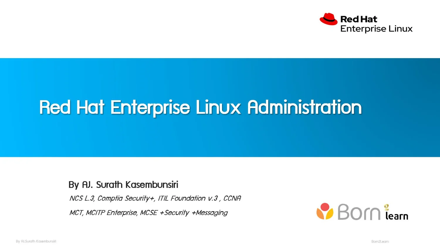 อบรม Red Hat Enterprise Linux Admin — Born2Learn