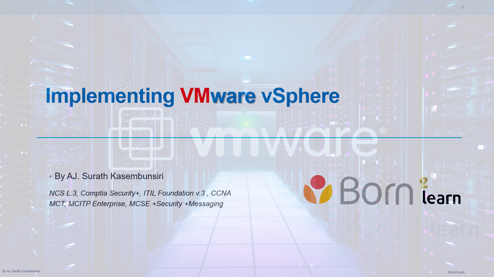 Course: Implementing VMware vSphere (Install, Config, Manage) — Born2Learn
