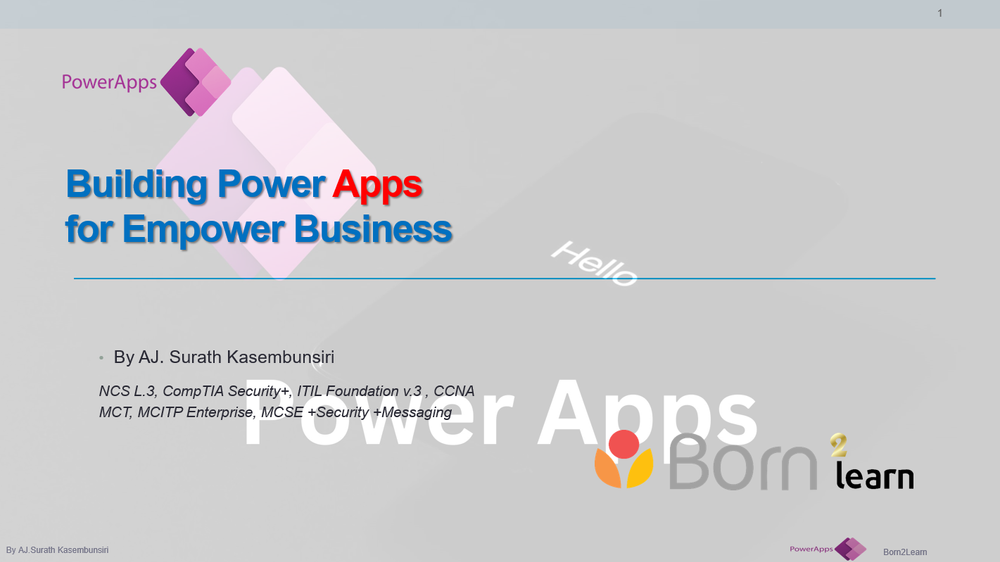 Course: Building Power Apps for Empower Business — Born2Learn