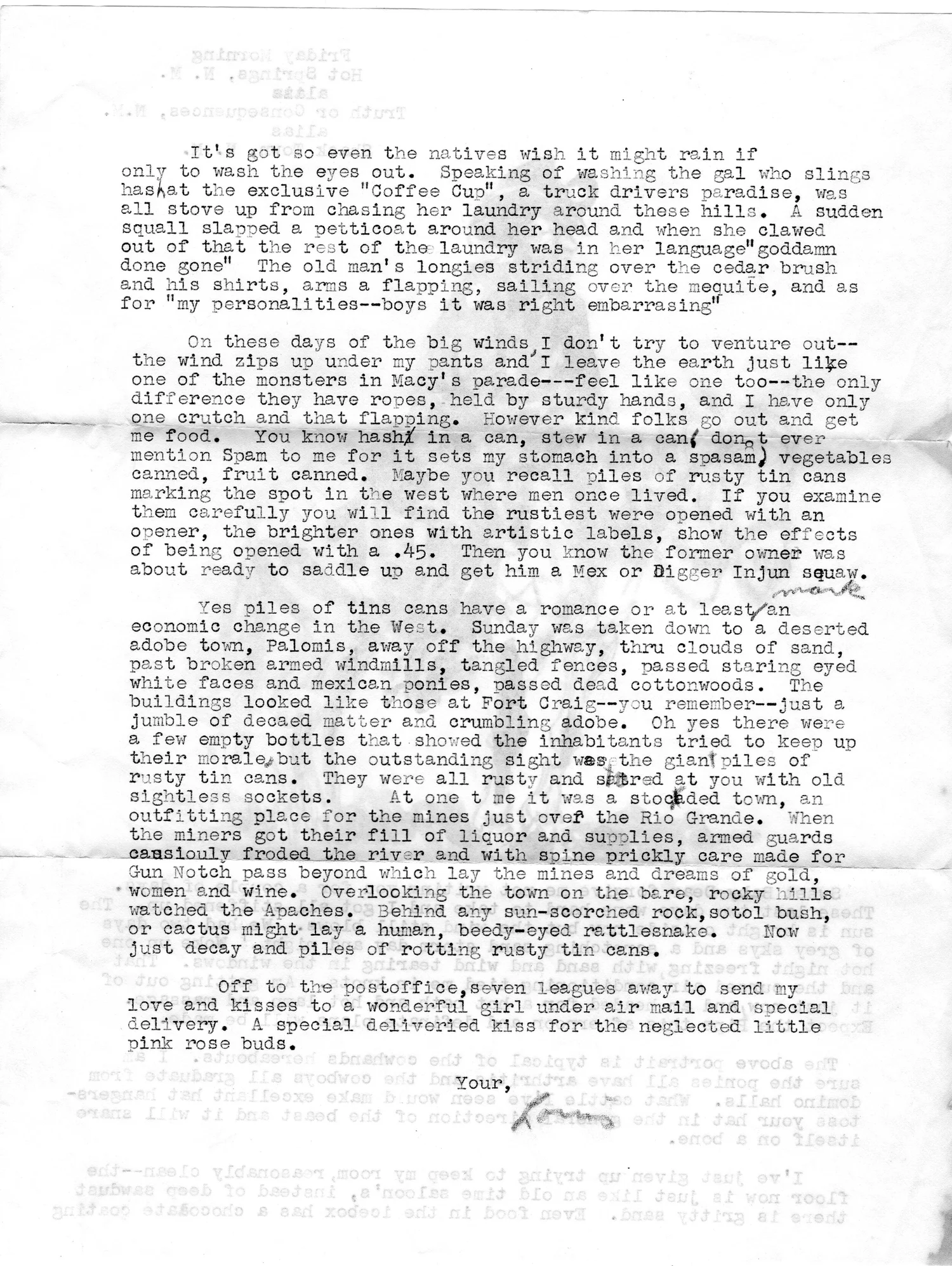 Curator’s Corner: Letter from Louis to Marjorie — Blowing Rock Art ...