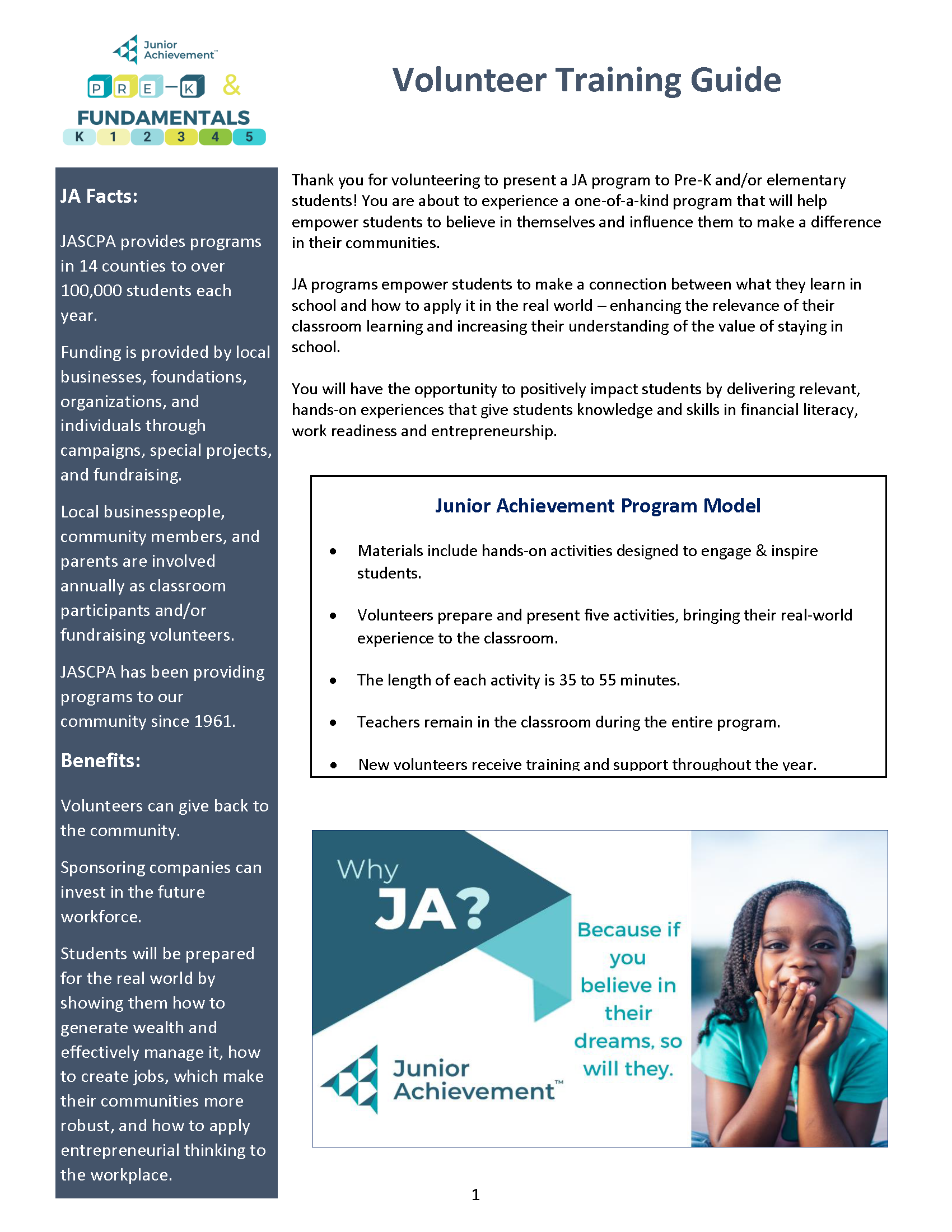 About 1 — Junior Achievement of South Central PA