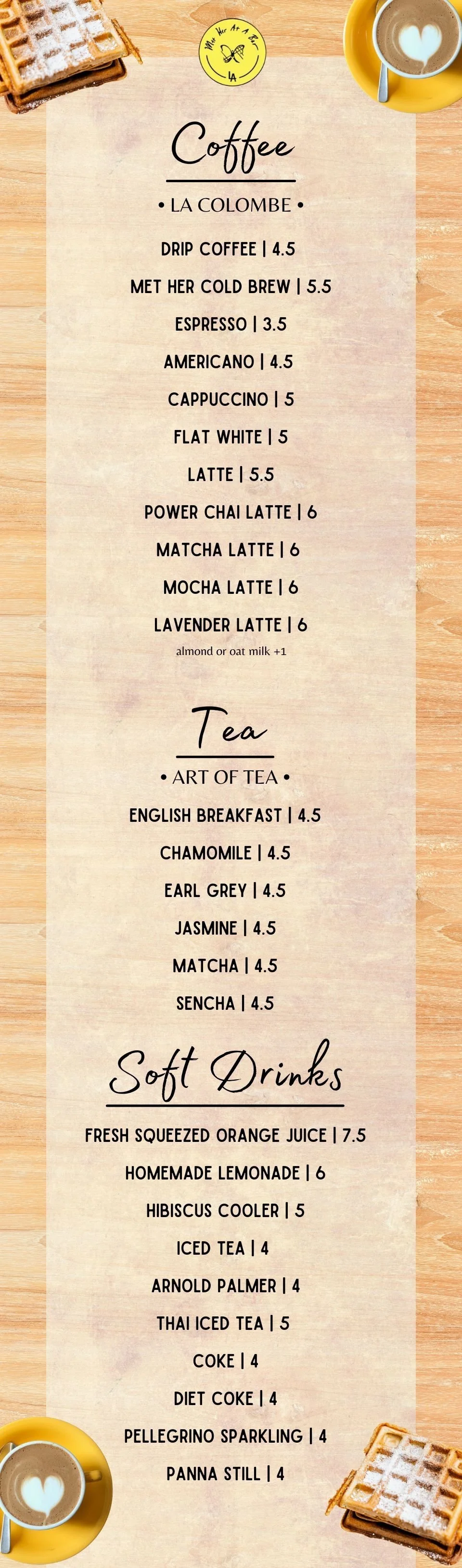 MENU — Met Her At A Bar