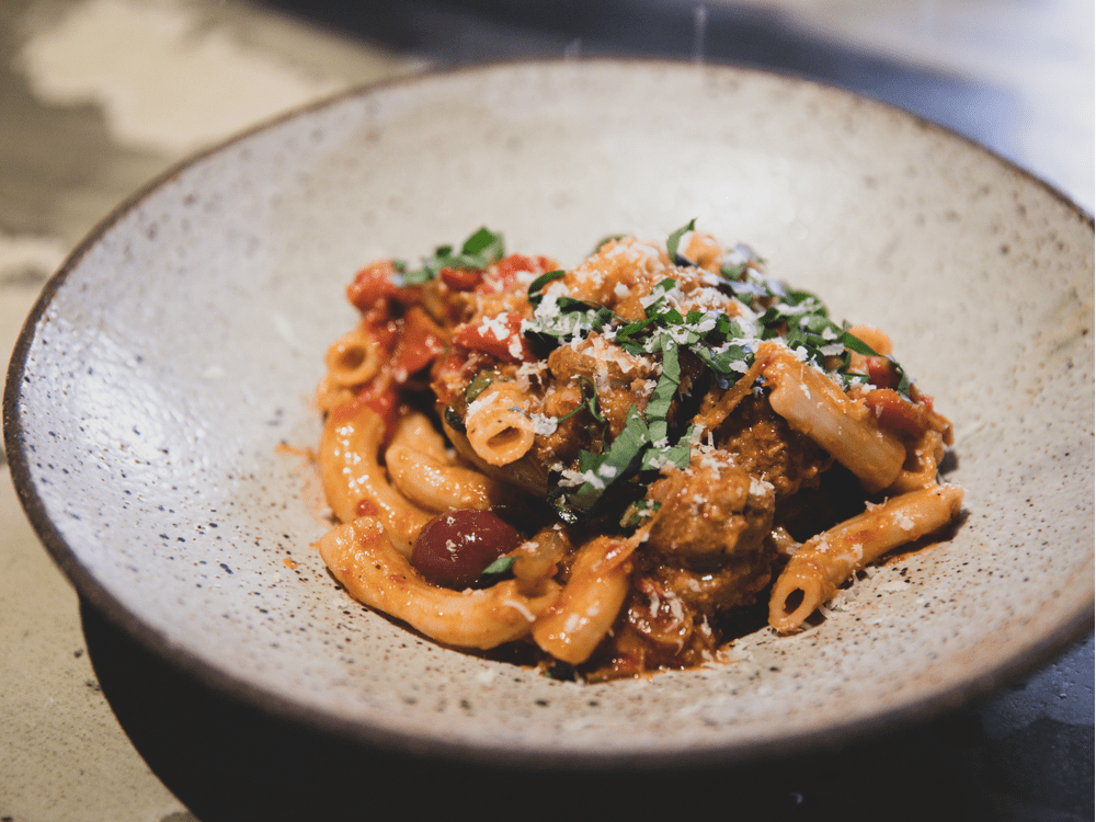 Rigatoni, Sausage Ragout, Chilli and Basil - Scott Pickett — TEN MINUTE ...