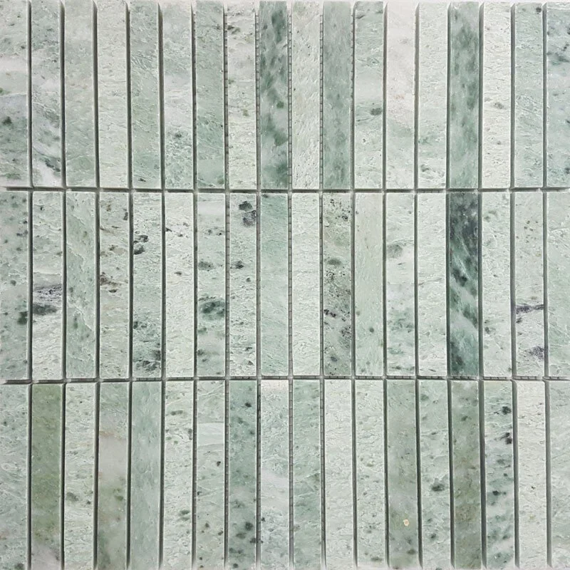 Concave Red Stack Gloss Mosaics - Stone Collective