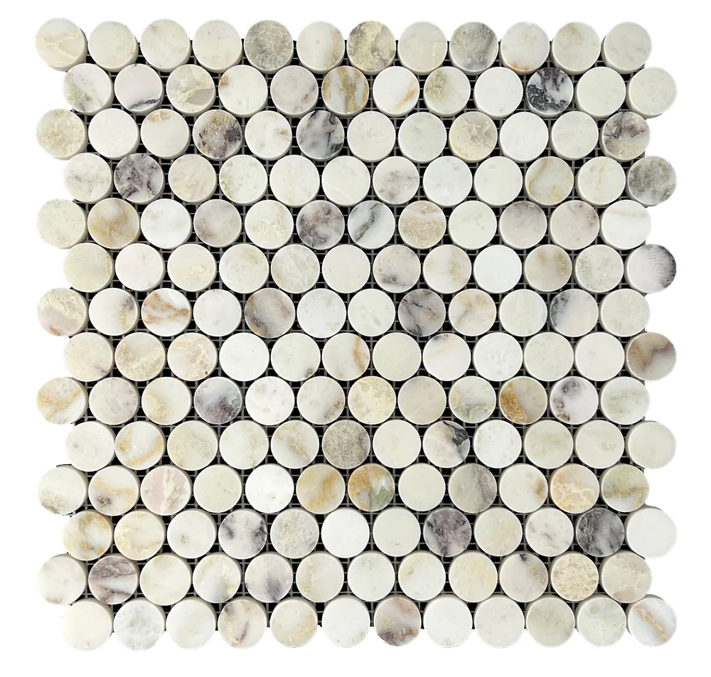 Jumbo Matt White Penny Rounds 48mm - Stone Collective