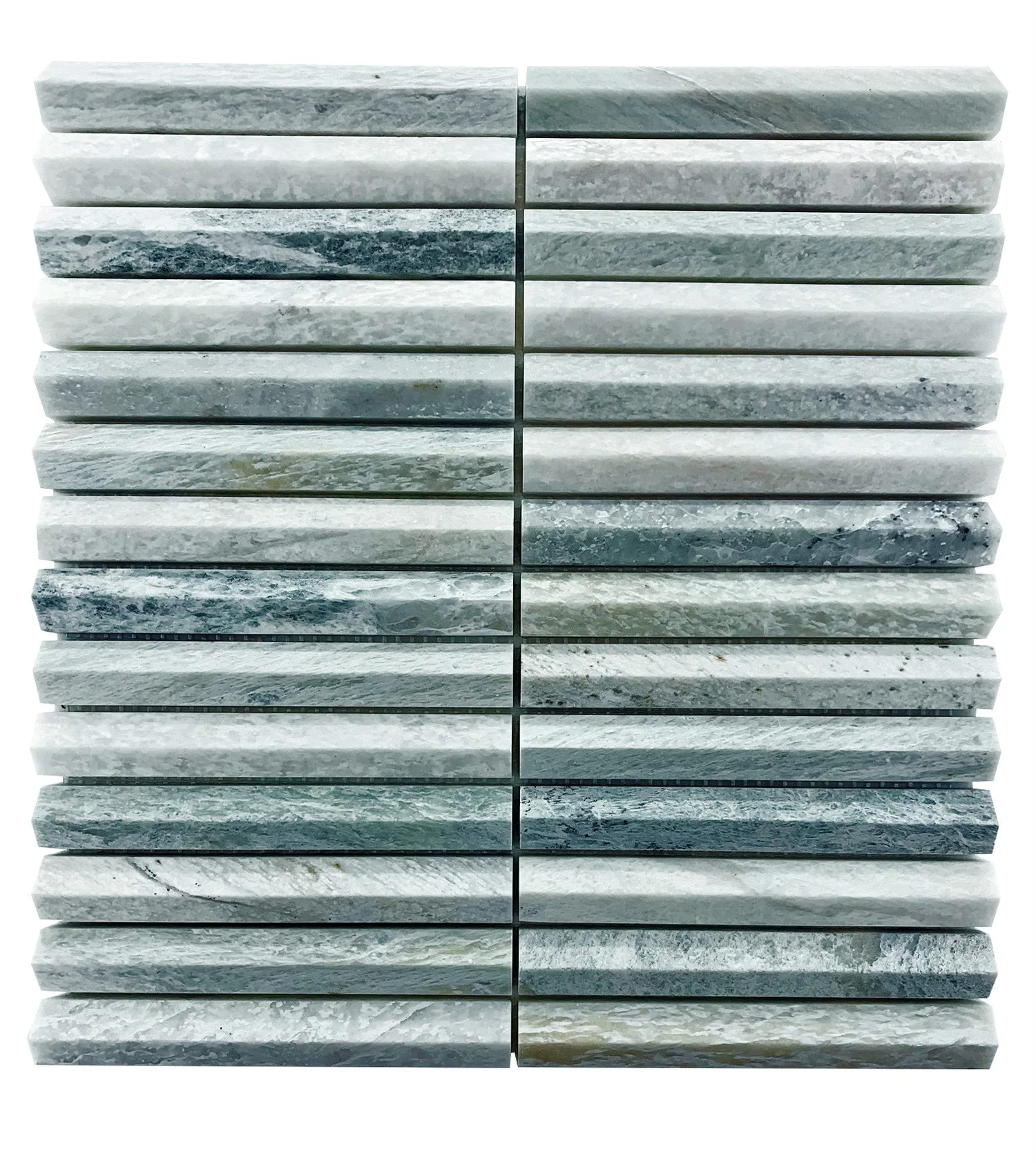 Concave Black Gloss Stack Gloss Mosaics - Stone Collective