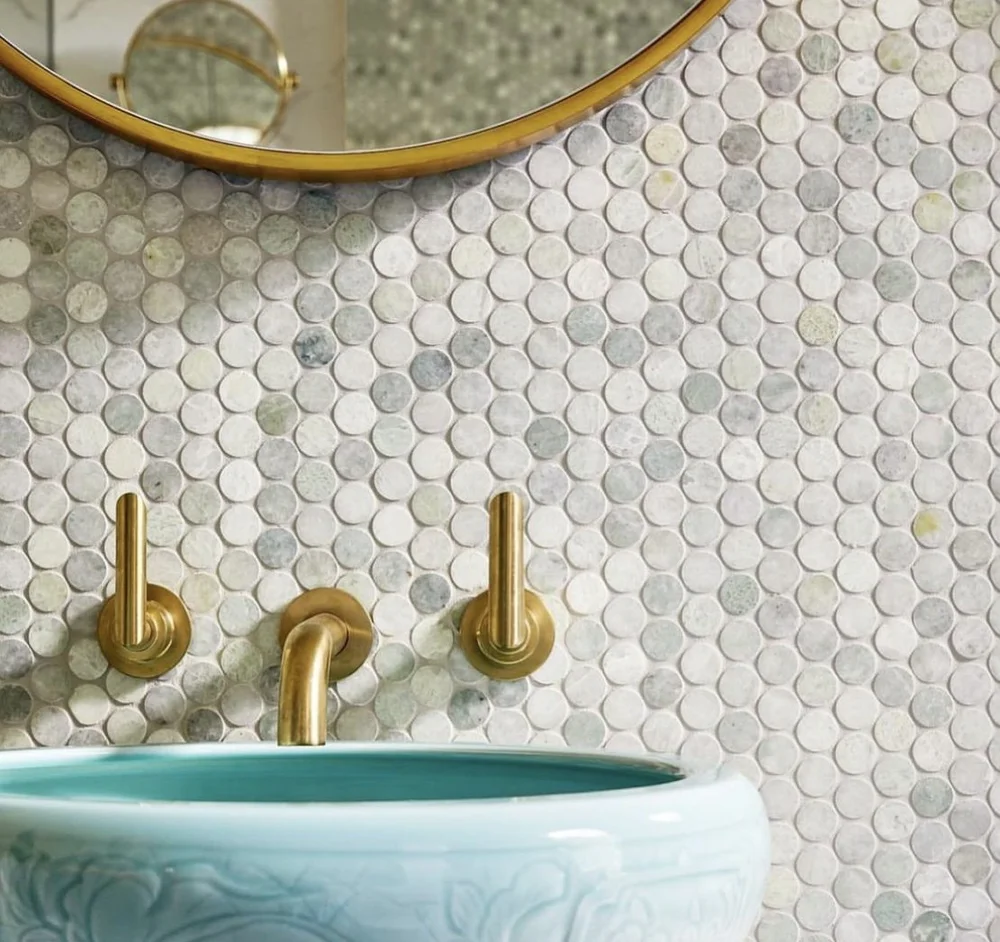 Jumbo Matt White Penny Rounds 48mm - Stone Collective