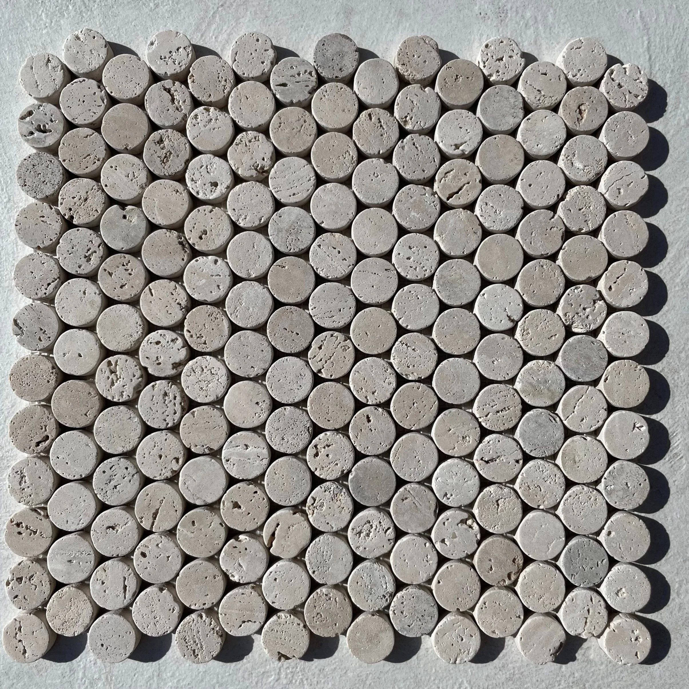 Jumbo Matt White Penny Rounds 48mm - Stone Collective