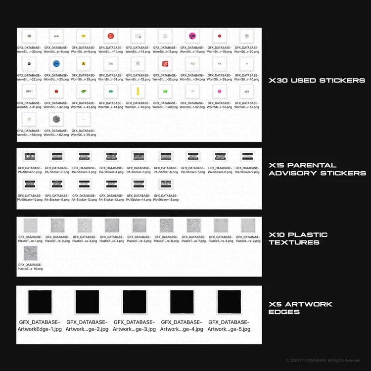 X30 Hologram Sticker Pack V1 — GFX DATABASE