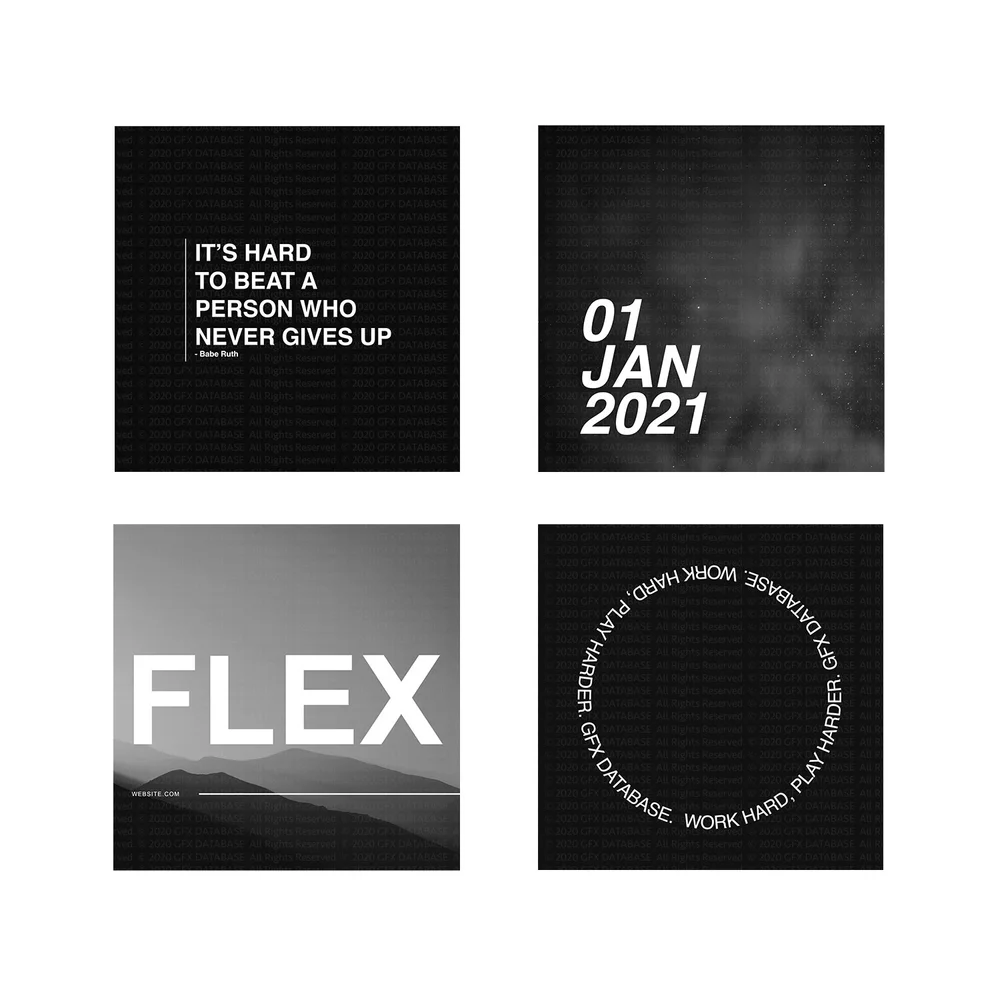 Minimal IG Post Template — GFX DATABASE