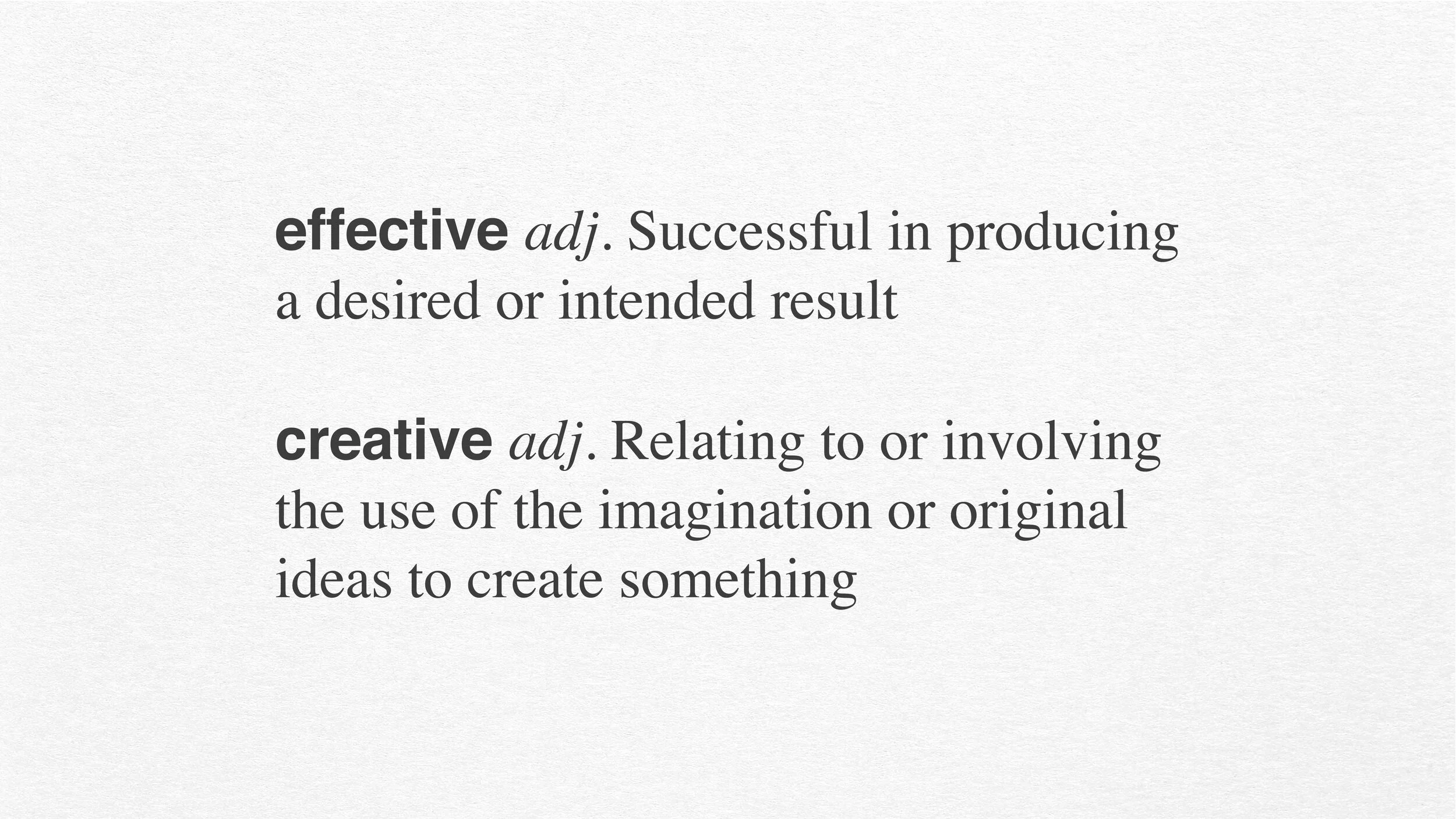 Effective Creative