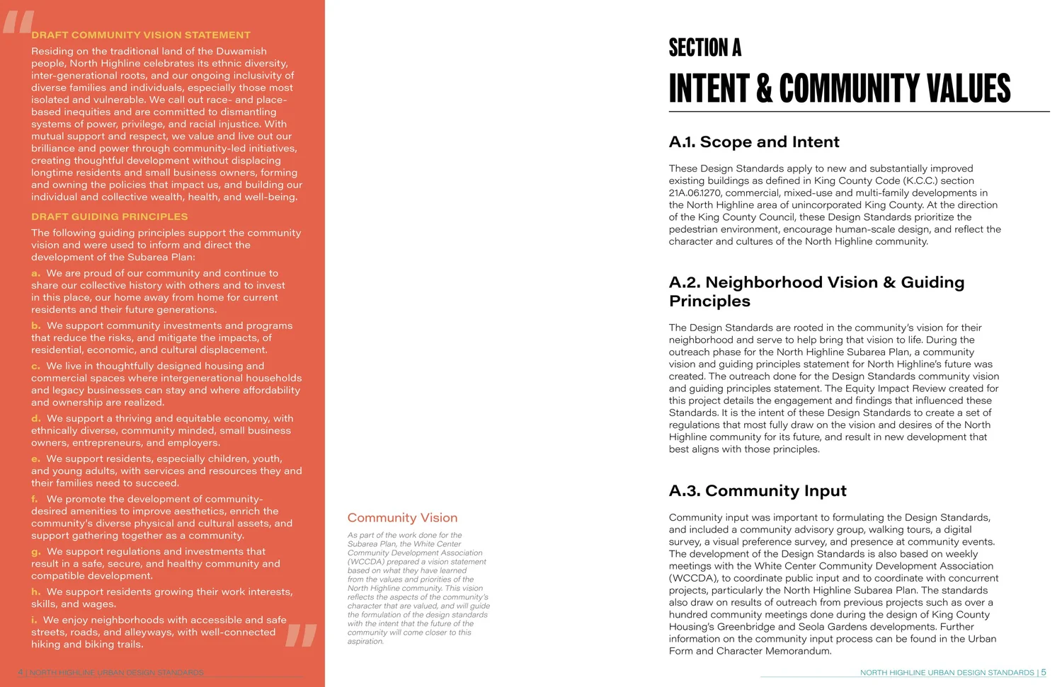 North Highline Design Standards — Framework