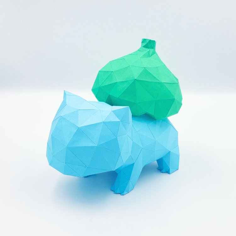 Bulbasaur - Low Poly — The Papercraftsman