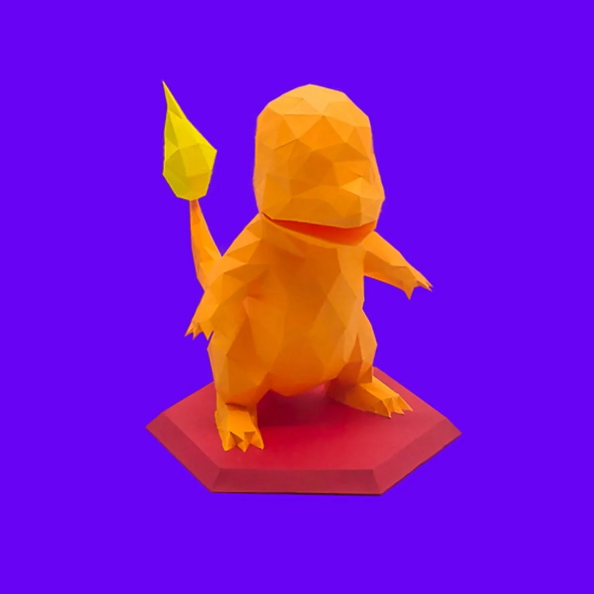 Charmander - Low Poly — The Papercraftsman