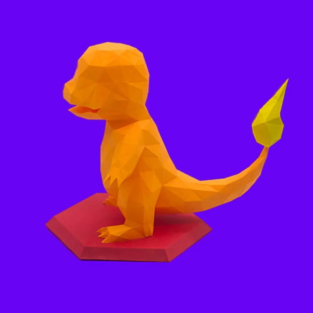 Charmander - Low Poly — The Papercraftsman