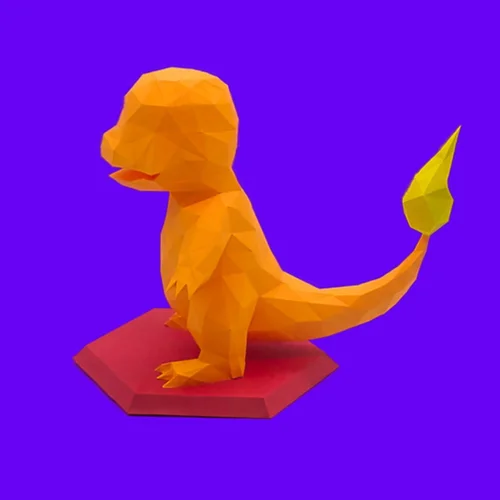 Charmander - Low Poly — The Papercraftsman