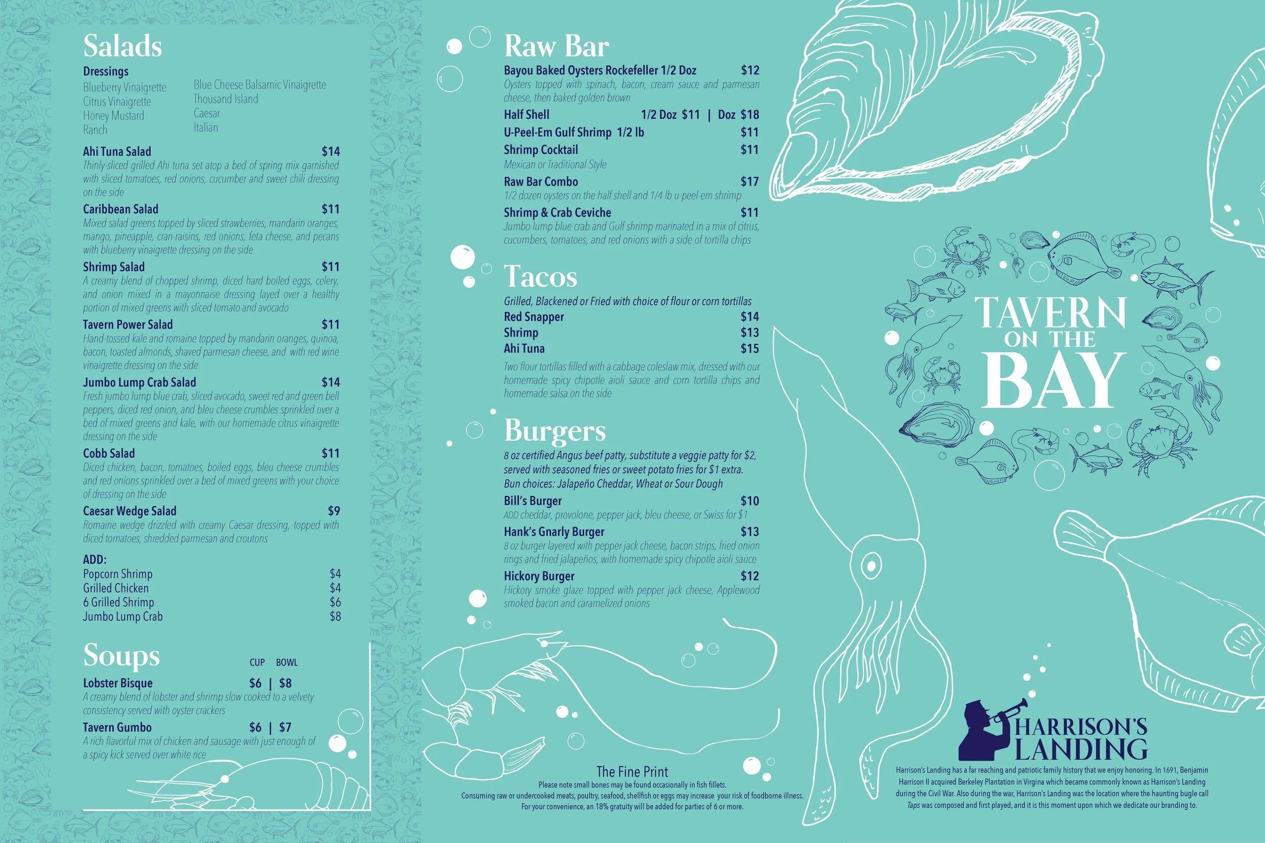 Harrison's Landing Menu — Sierra Lutz