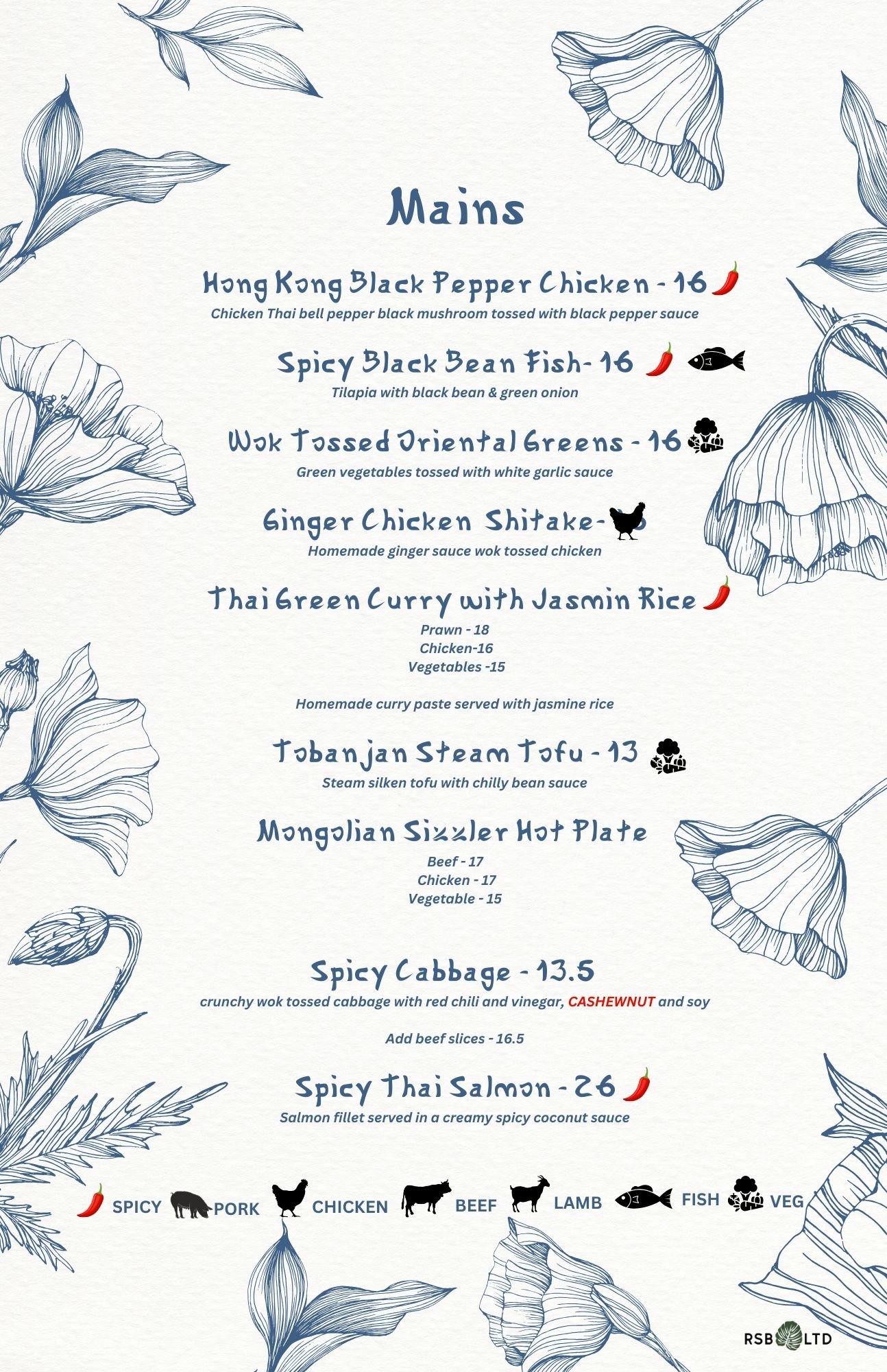 New Menu — Soy Asian Table KGL