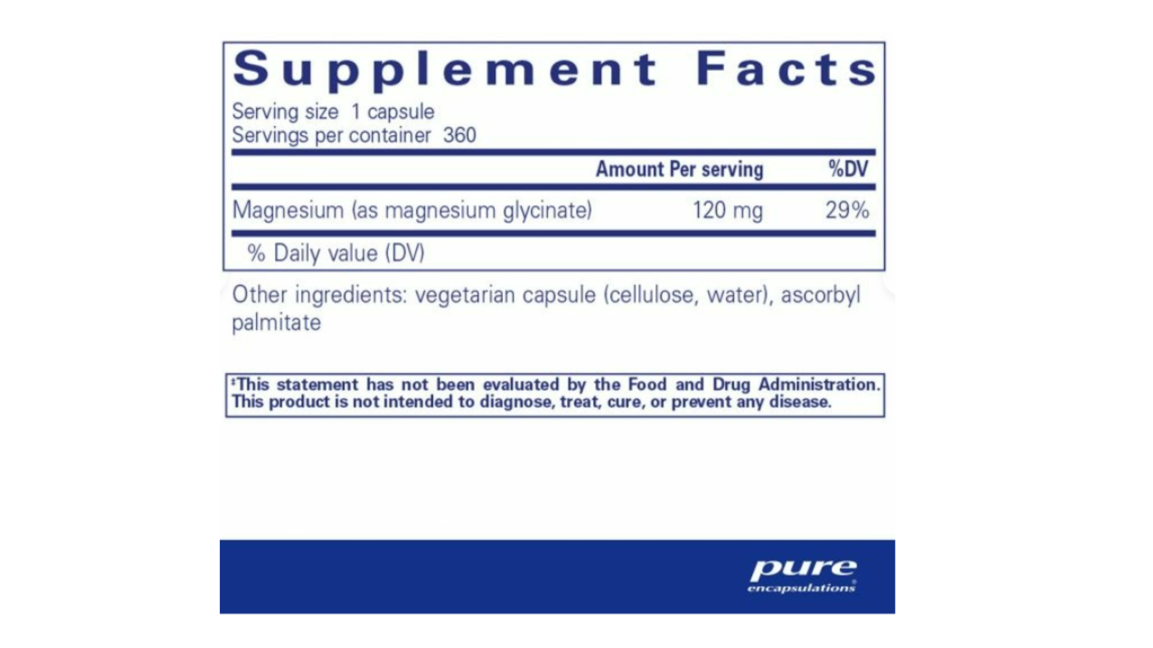 Pure Encapsulations: Magnesium Glycinate, A Bioavailable Chelated Mineral