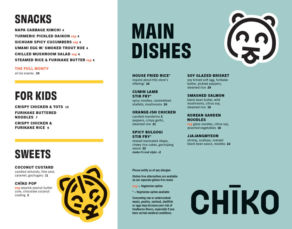 Menu — CHIKO