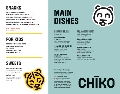 Menu — CHIKO