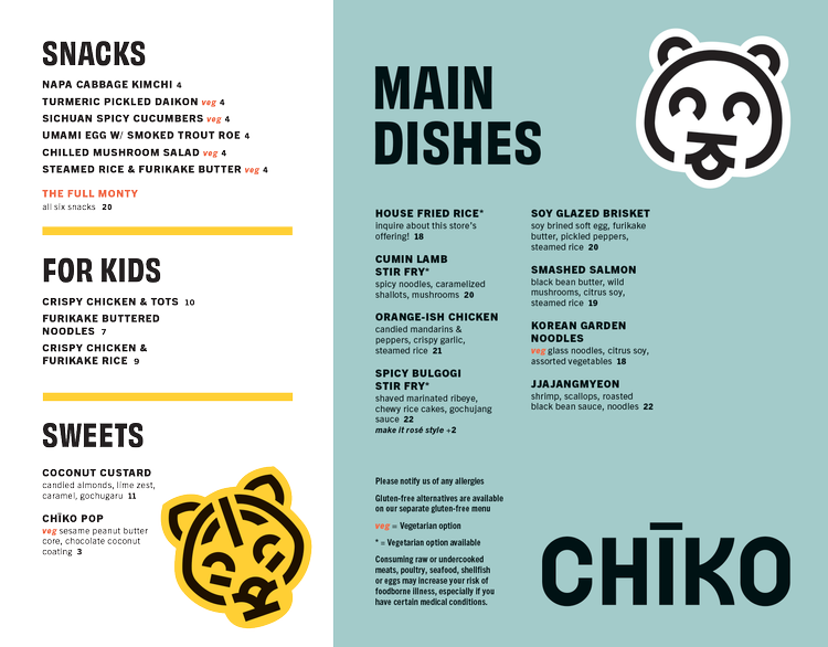 Menu — CHIKO