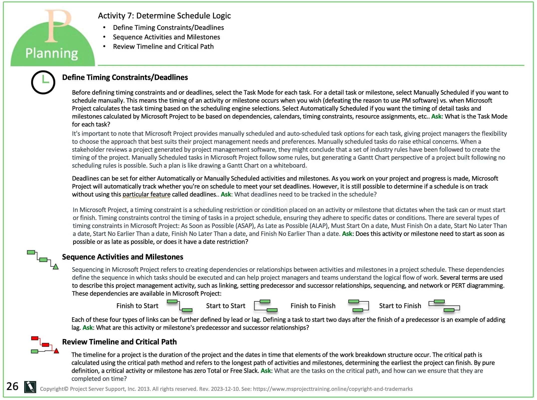 Mastering Microsoft Project Schedule Logic: Task Modes, Constraints, Linking, and Critical Path ...