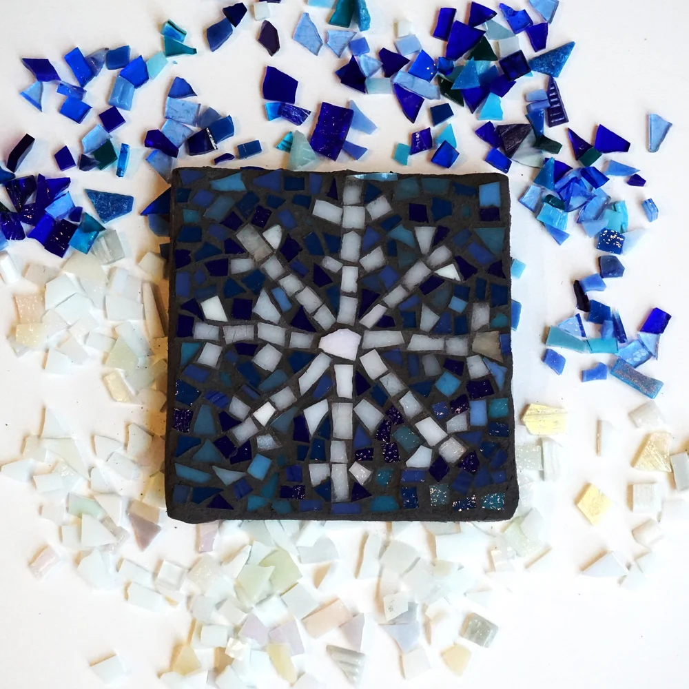 Confetti 4"x4" Mosaic Tile DIY Kit — The Chicago Mosaic School