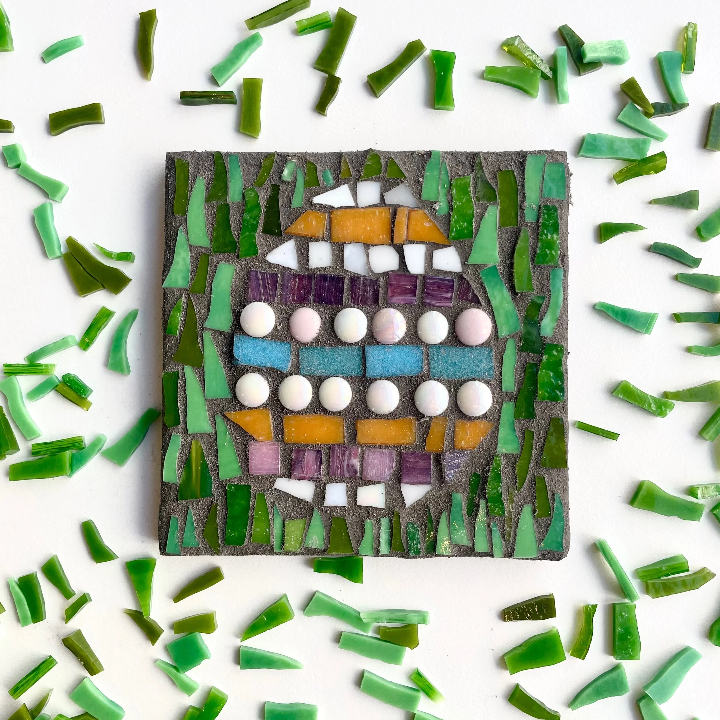 Confetti 4"x4" Mosaic Tile DIY Kit — The Chicago Mosaic School