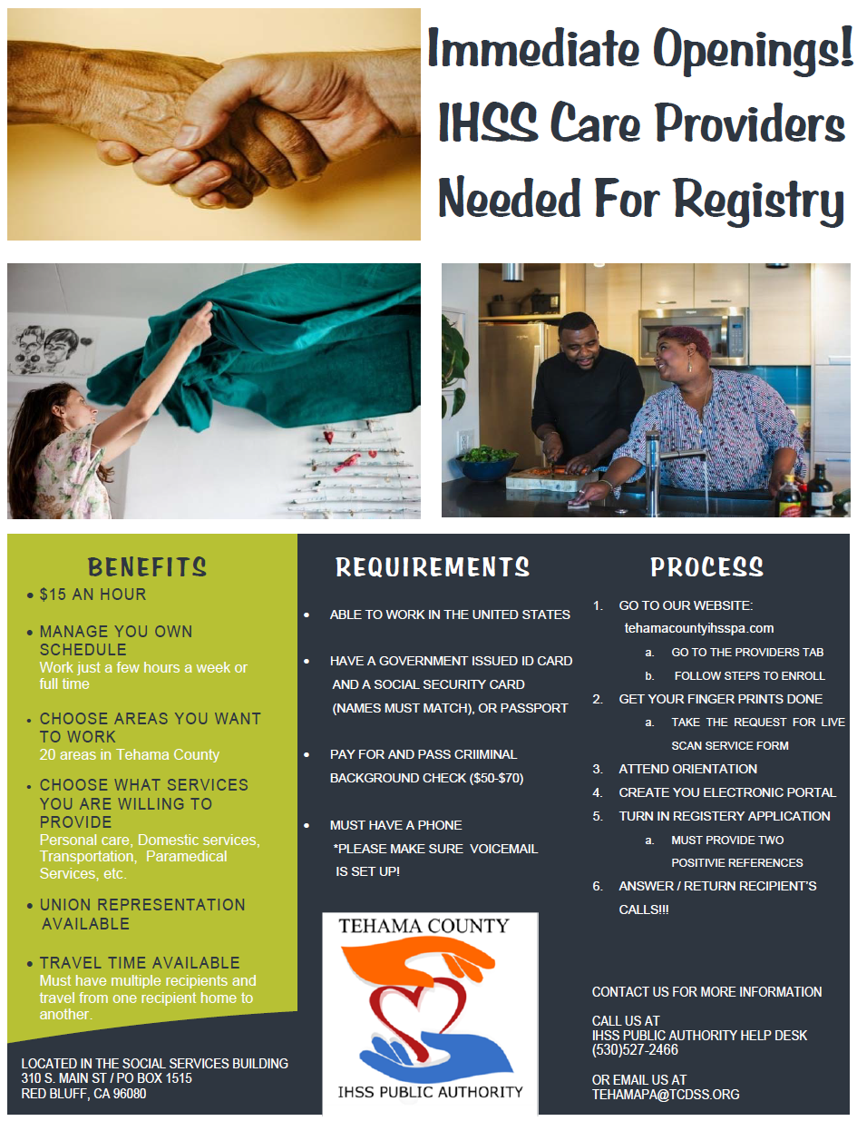 Tehama County IHSS Public Authority Tehama County IHSS Public Authority