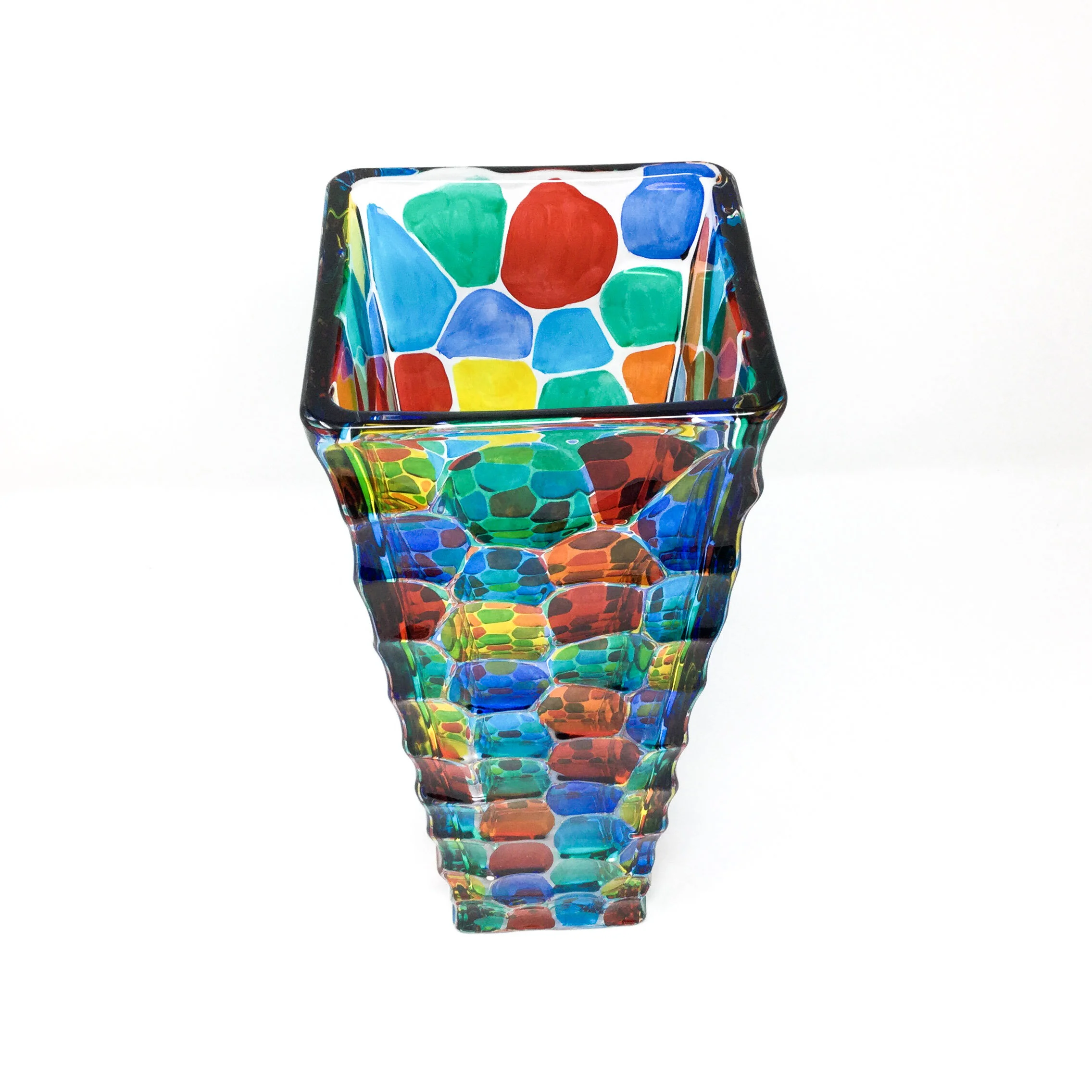 Modernistic Murano Glass Vase - Made in Venice — Poppi Italian Leather
