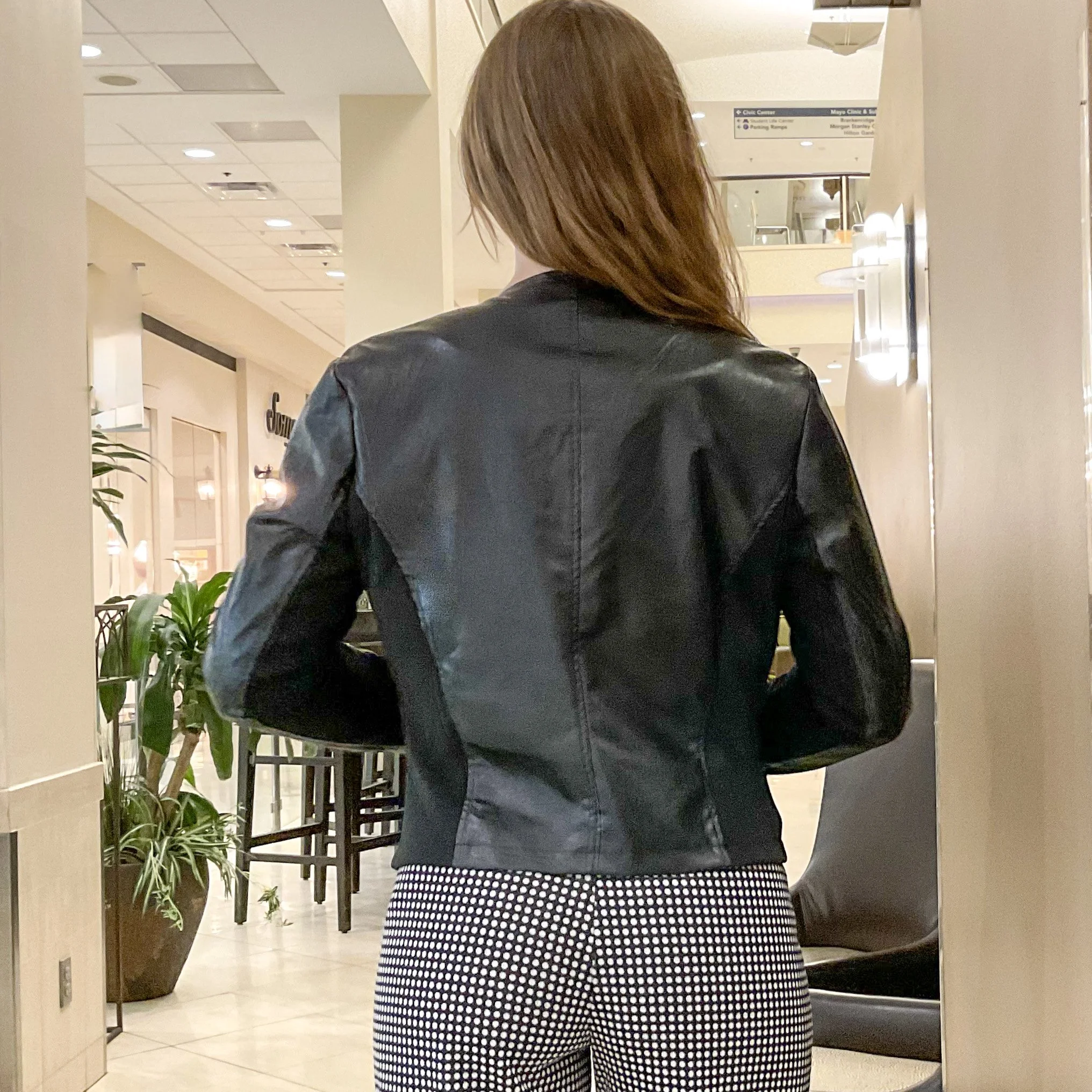 Faux Leather Jacket with Silver studs - Designed by CV, Milano, Italy ...