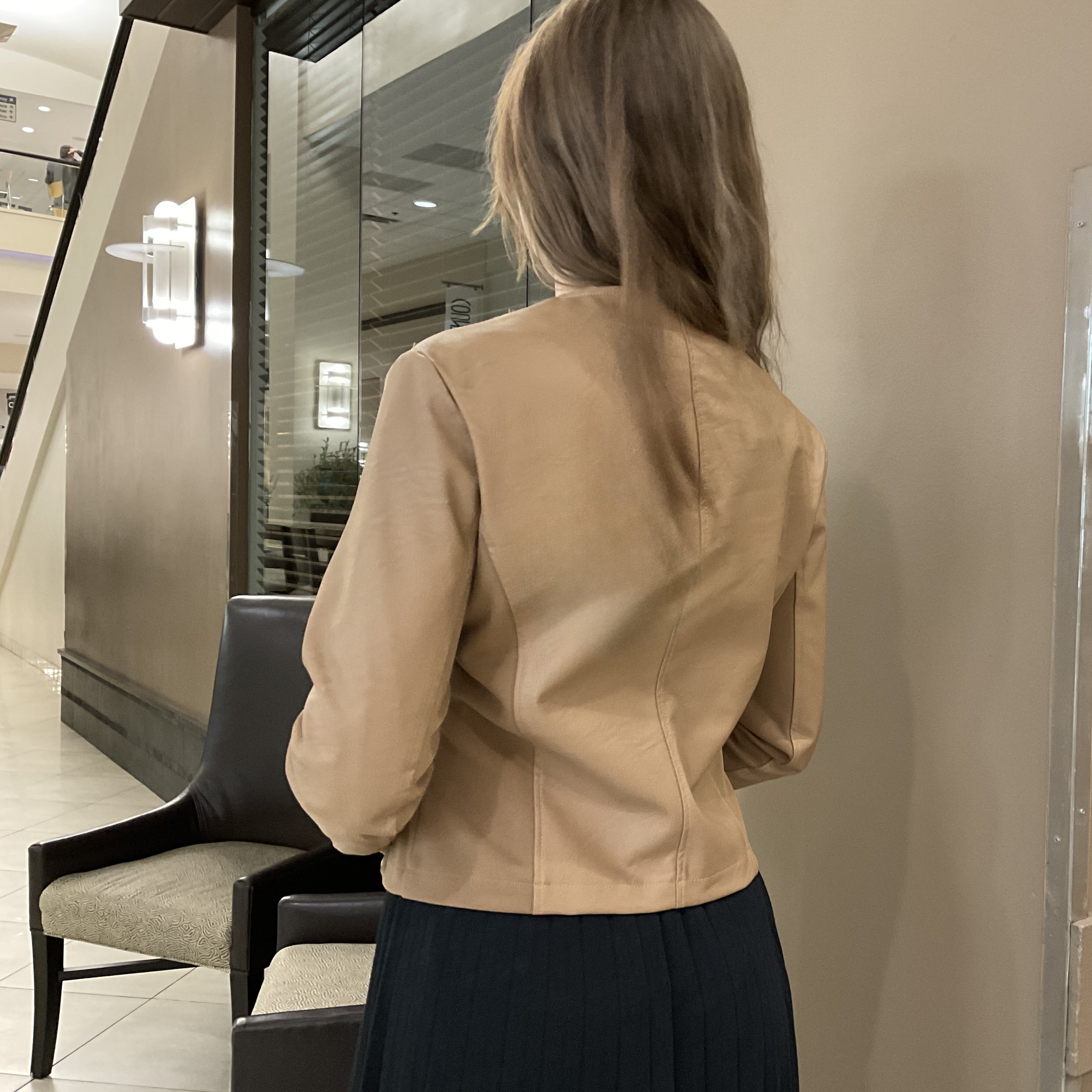 Faux Leather Jacket with Silver studs - Designed by CV, Milano, Italy ...