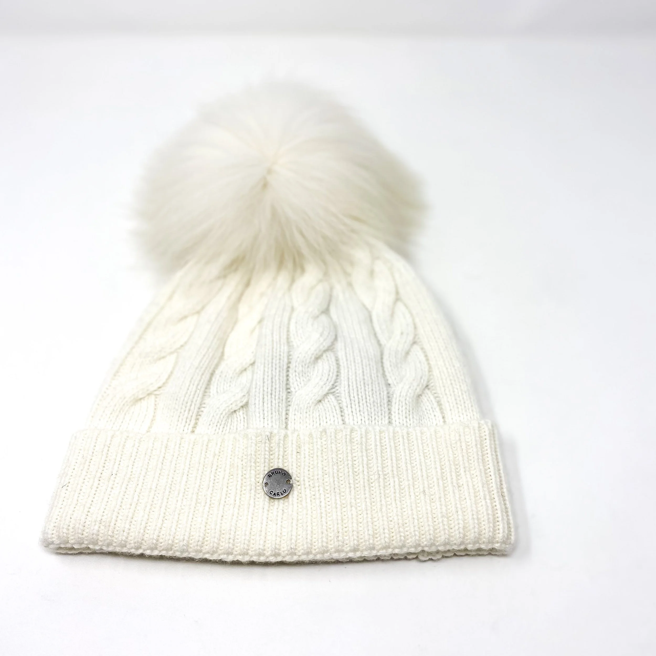 Cable-Knit Pom Hat - Made by Bruno Carlo — Poppi Italian Leather