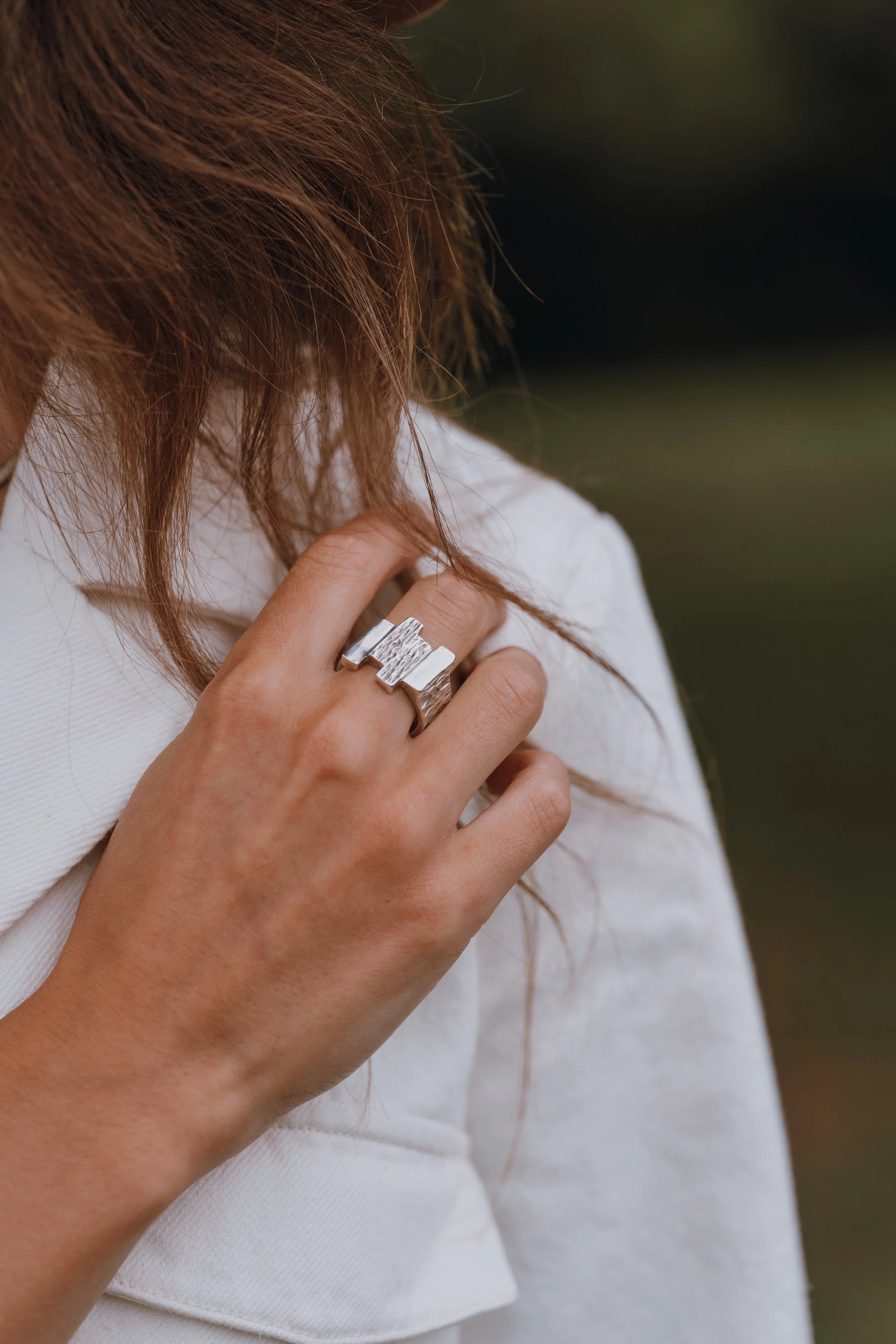 1970s Sterling Silver Brutalist Ring — JANE & ALICIA
