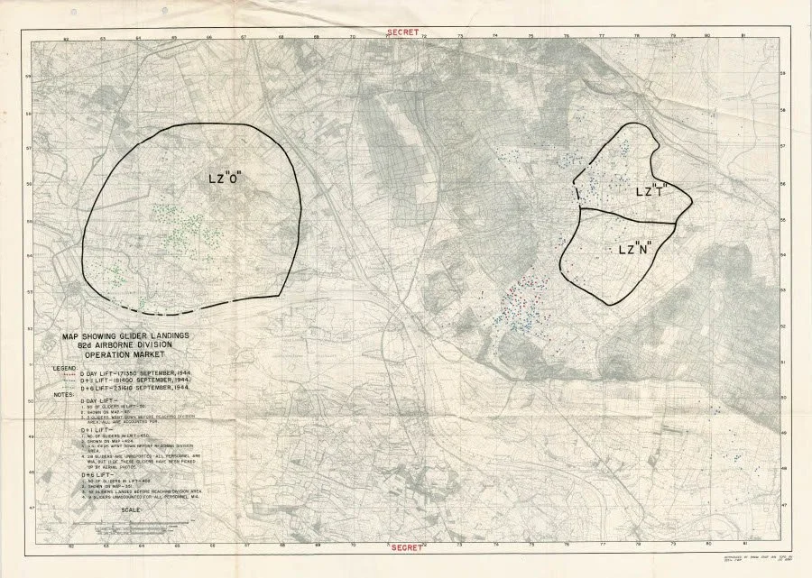 CWO Felix Greene's WWII Maps | 319th Glider Field Artillery 82nd Airborne