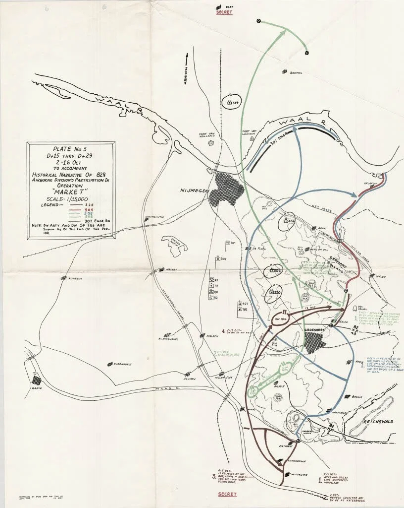 CWO Felix Greene's WWII Maps | 319th Glider Field Artillery 82nd Airborne