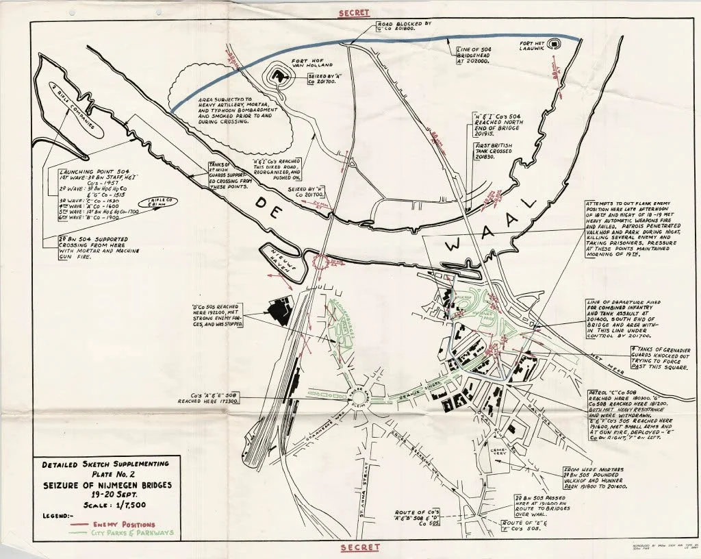 CWO Felix Greene's WWII Maps | 319th Glider Field Artillery 82nd Airborne