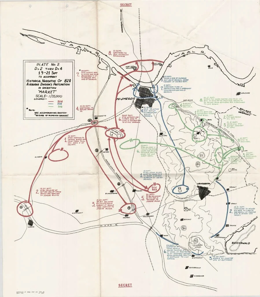 CWO Felix Greene's WWII Maps | 319th Glider Field Artillery 82nd Airborne